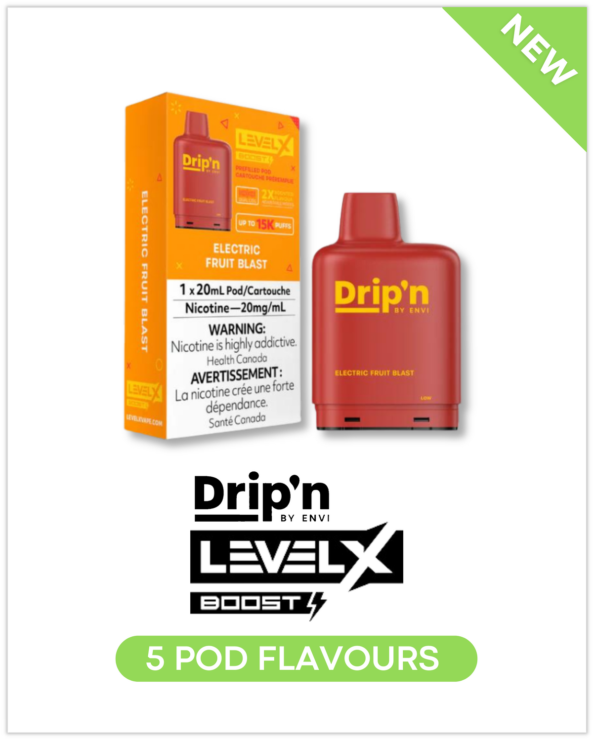 Level X Drip'n Boost Pods — Fat Panda Webstore