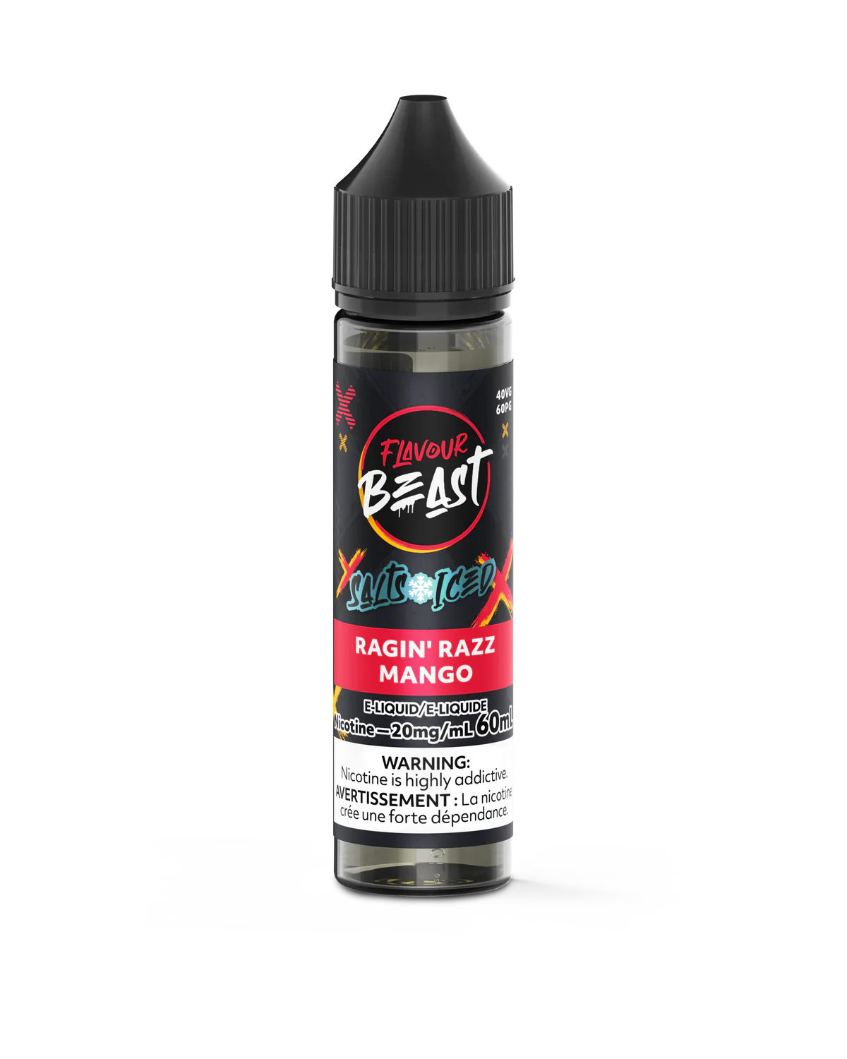 Flavour Beast Salt - Ragin' Razz Mango Iced 60ml — Fat Panda Webstore