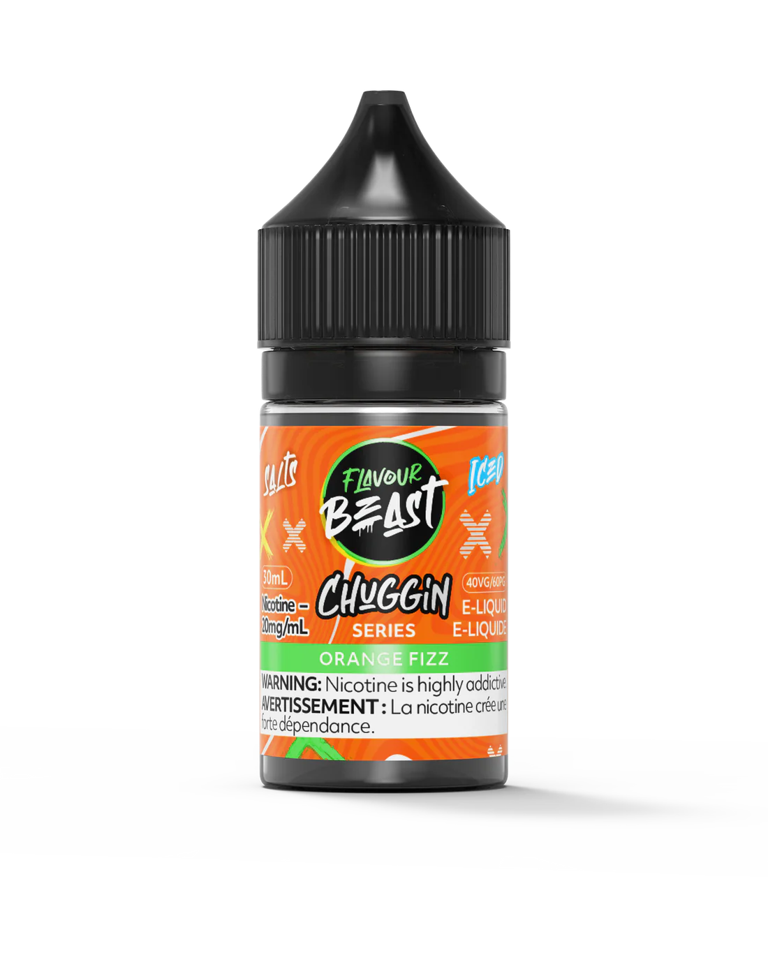 Flavour Beast Salt - Chuggin' Orange Fizz Iced 30ml — Fat Panda Webstore