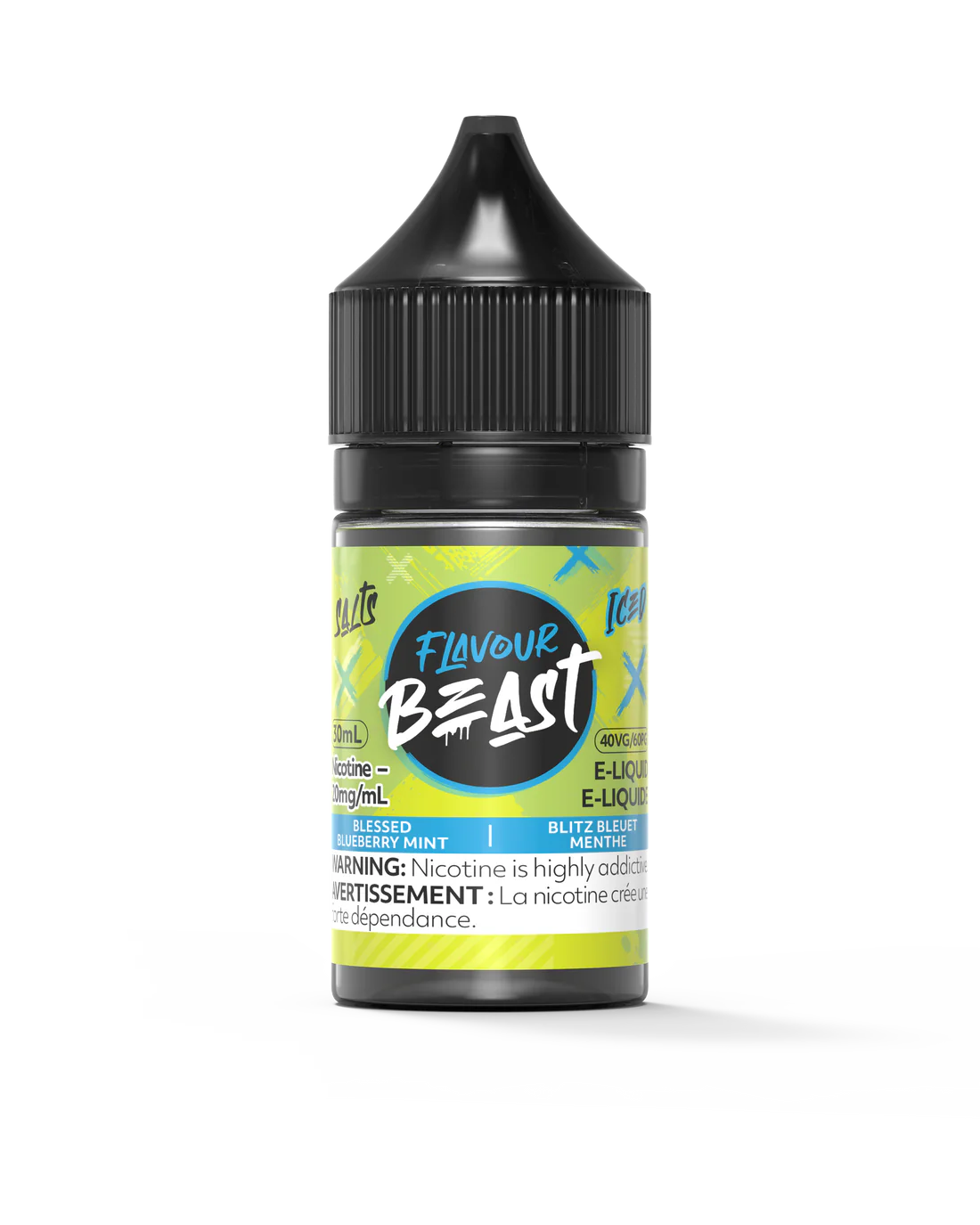 Flavour Beast Salt - Blessed Blueberry Mint Iced 30ml — Fat Panda Webstore