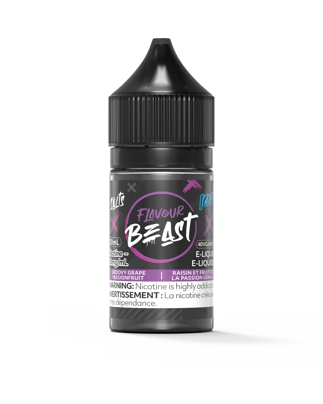 Flavour Beast Salt - Groovy Grape Passionfruit Iced 30ml — Fat Panda ...
