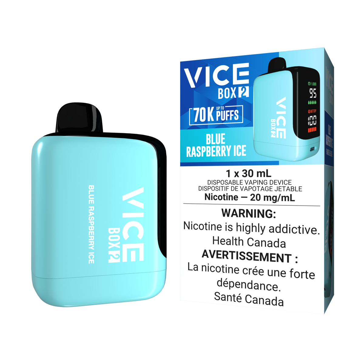 Vice Box 2 Disposable - Blue Raspberry Ice 20mg — Fat Panda Webstore