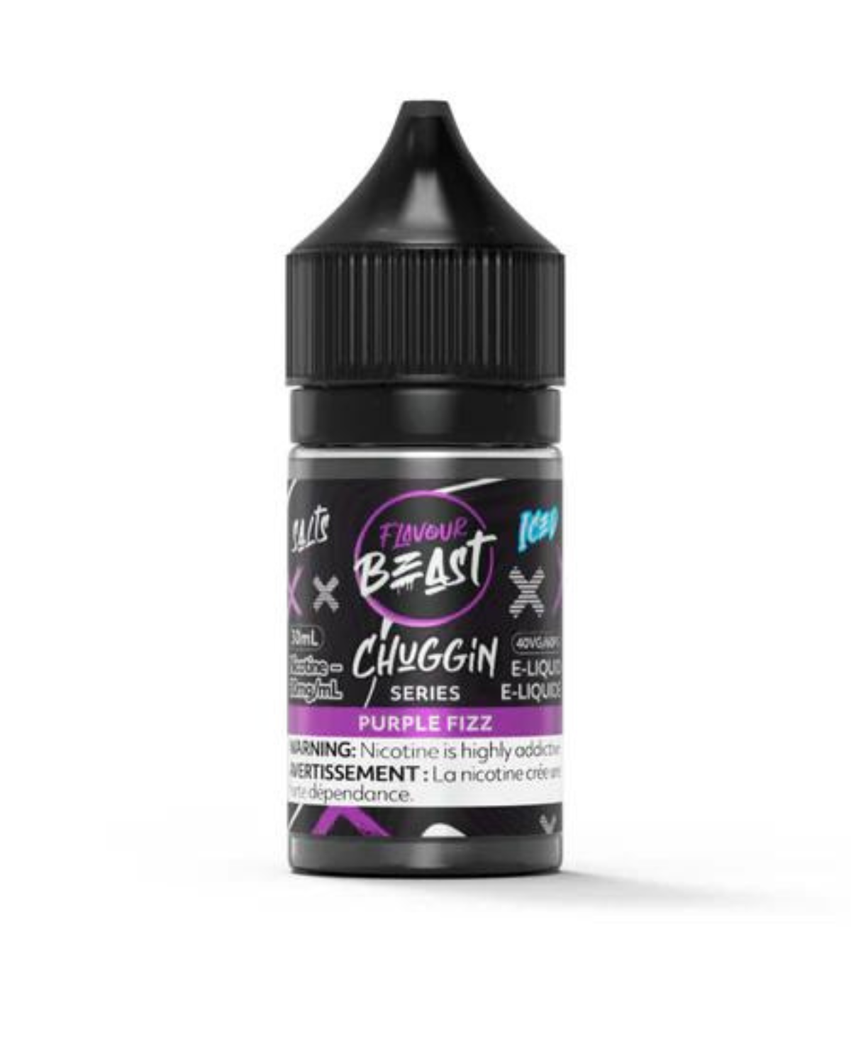 Flavour Beast Salt - Chuggin' Purple Fizz Iced 30ml — Fat Panda Webstore